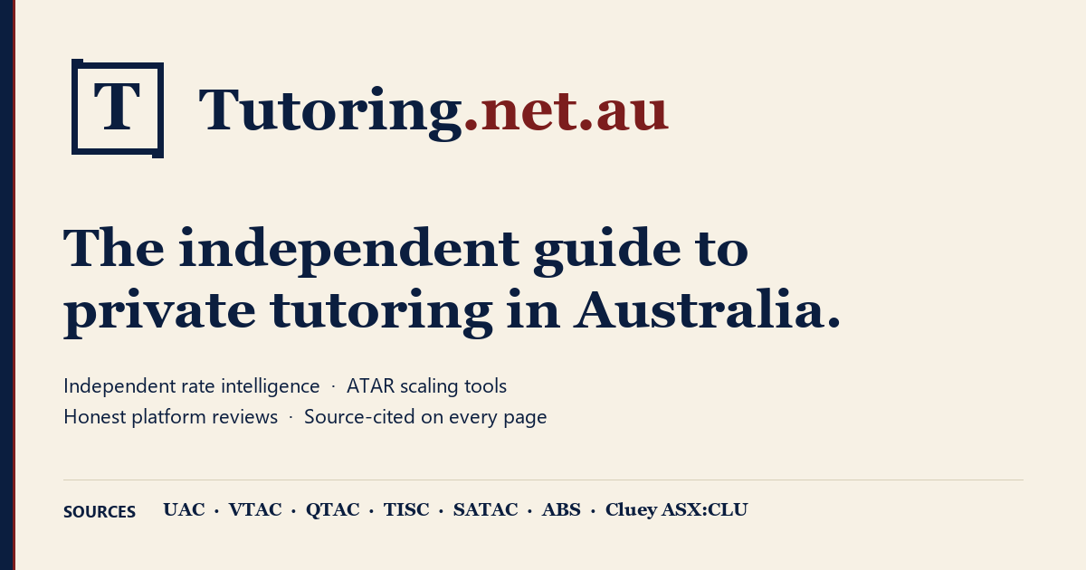 Australian tutoring & ATAR data hub 2026 — Tutoring.net.au statistics